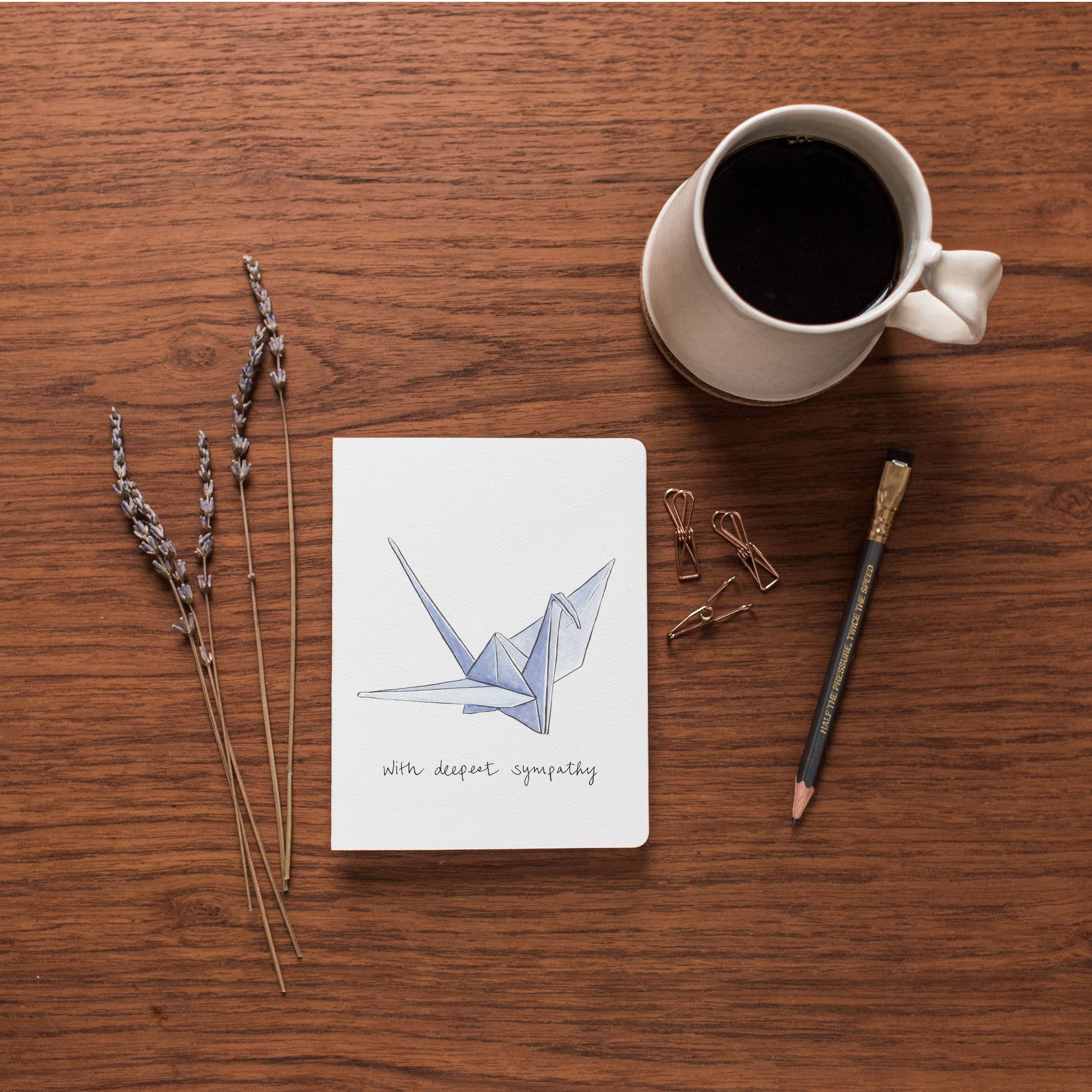 Card • Paper Crane Sympathy Card | Quince Flowers